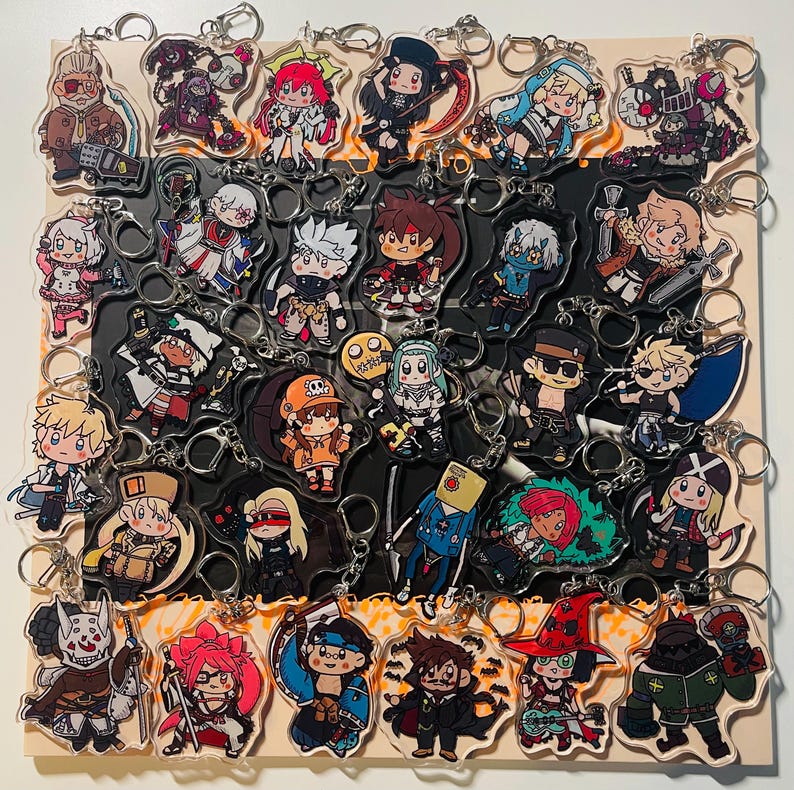 Guilty Gear STRIVE Character Charm Keychains - Etsy