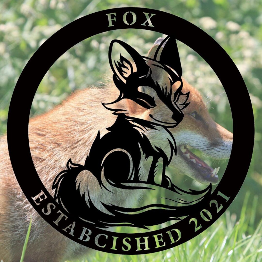Handmade-custom Fox Sign Metal Wall Sign-personalized Fox Sign Metal ...