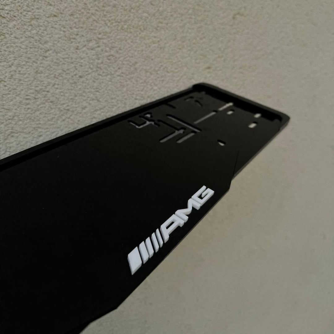 License Copy Plate Frame AMG Black 3D Acrylic European Custom With ...