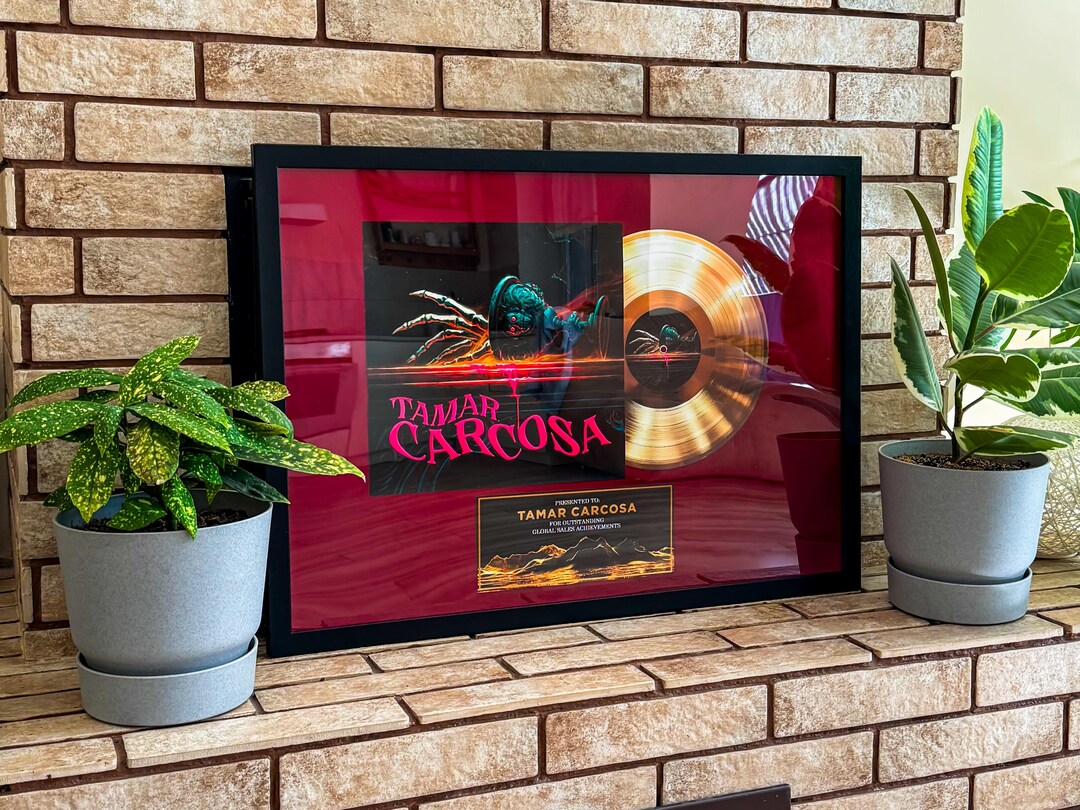 Personalized Music Award With Photo, Gold Music Award, Custom Vinyl ...
