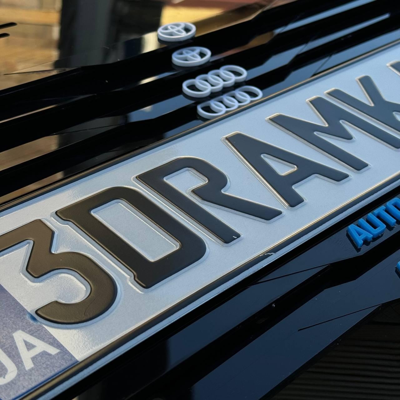 European License Plate Frame Mockup Toyota Audi Holder Universal Auto ...