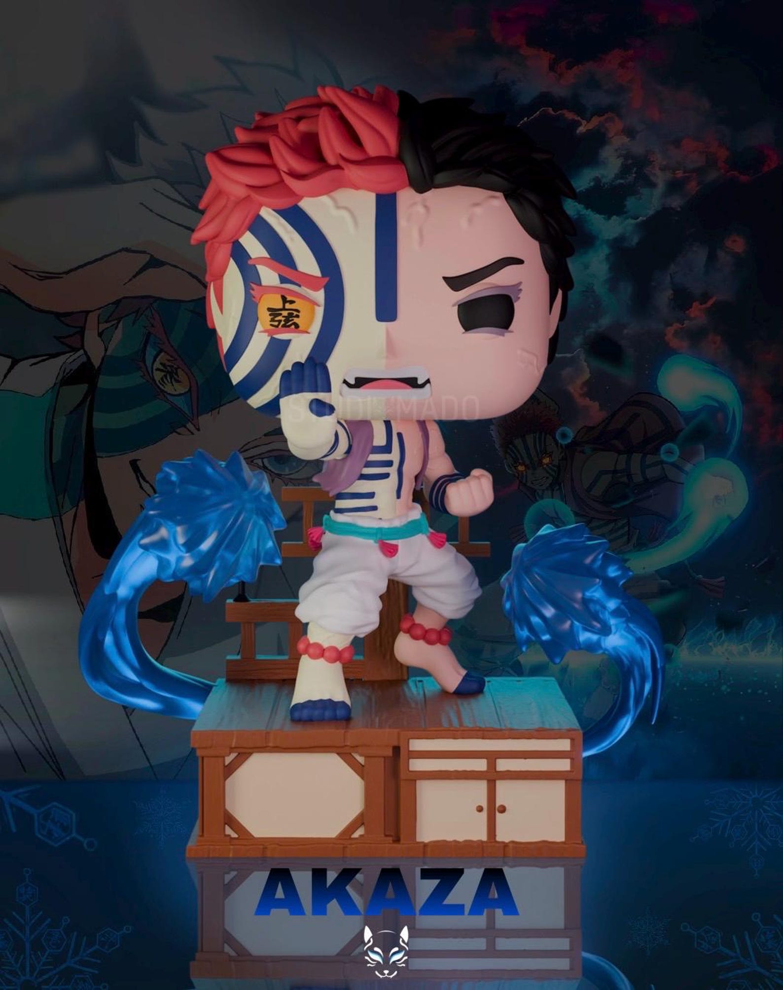Demon Slayer Akaza Custom Funko - Etsy