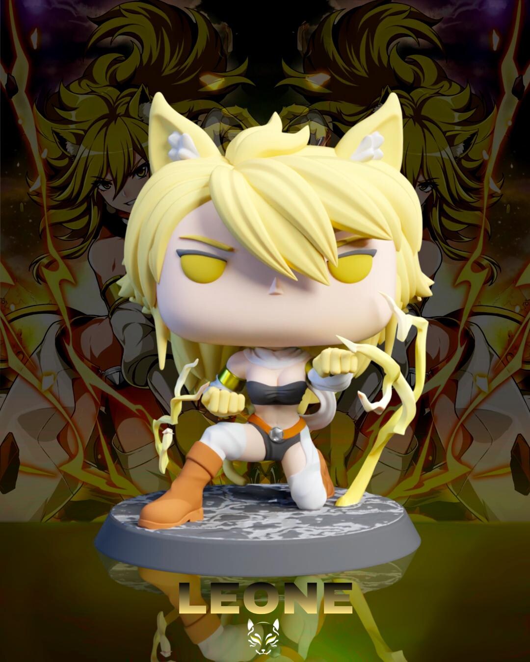 Akame Ga Kill Leone Custom Funko (physical Figure) - Etsy