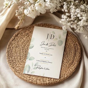 Wedding Invitation Template Set Printable Editable Wedding Invitation ...