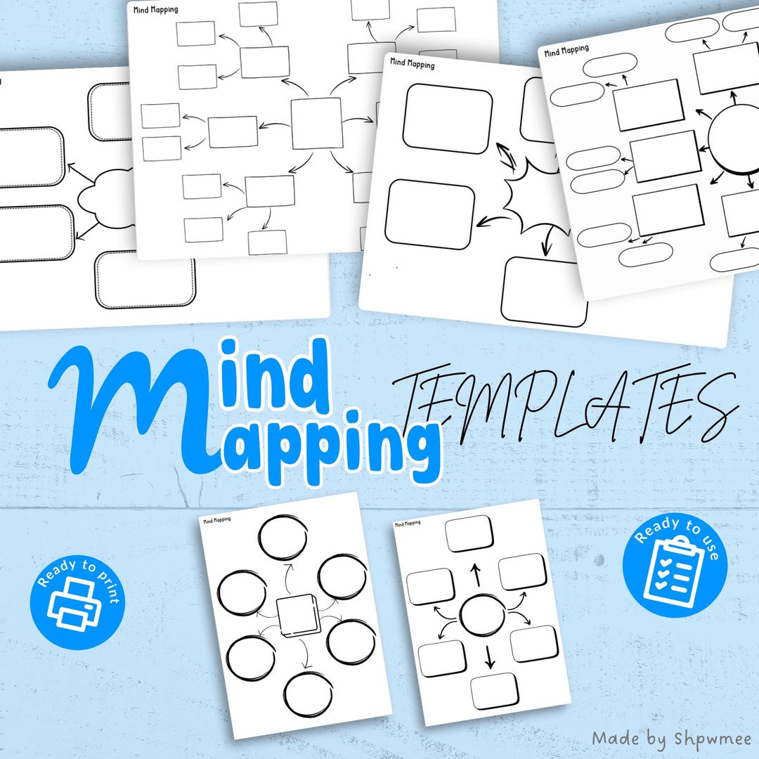 Mind Map, Mind Map Brainstorming, Pdf Instant Download, Mind Map Idea ...