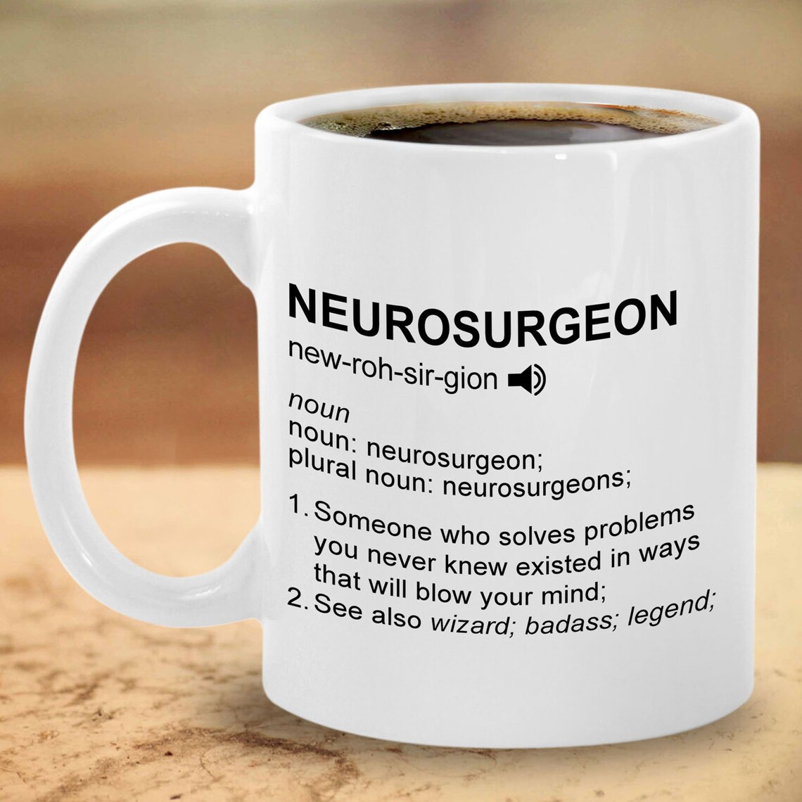 Neurosurgeon Definition Mug Funny Gift for Brain Neuro Doctor | Etsy