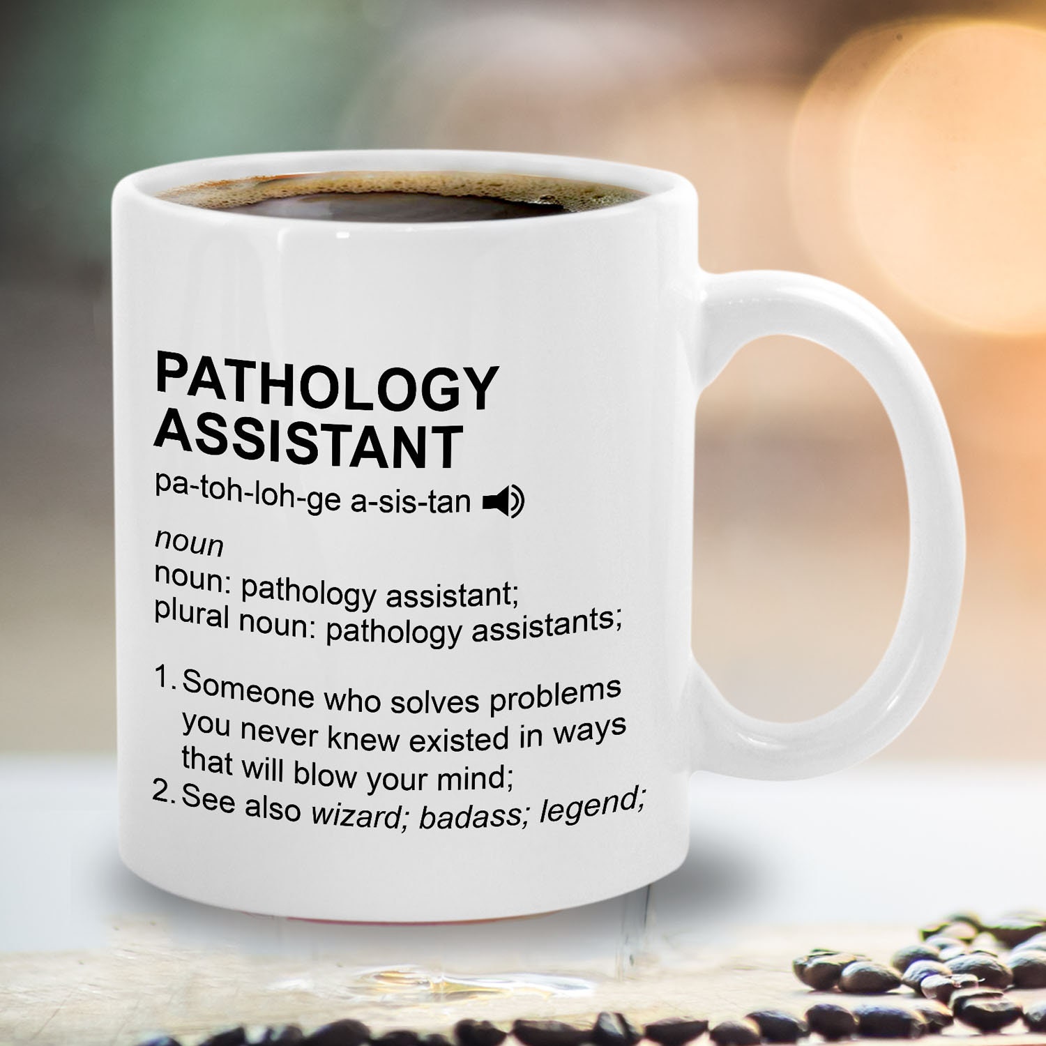 Pathology Assistant Definition Mug - Funny Pathology Assistant Gift ...