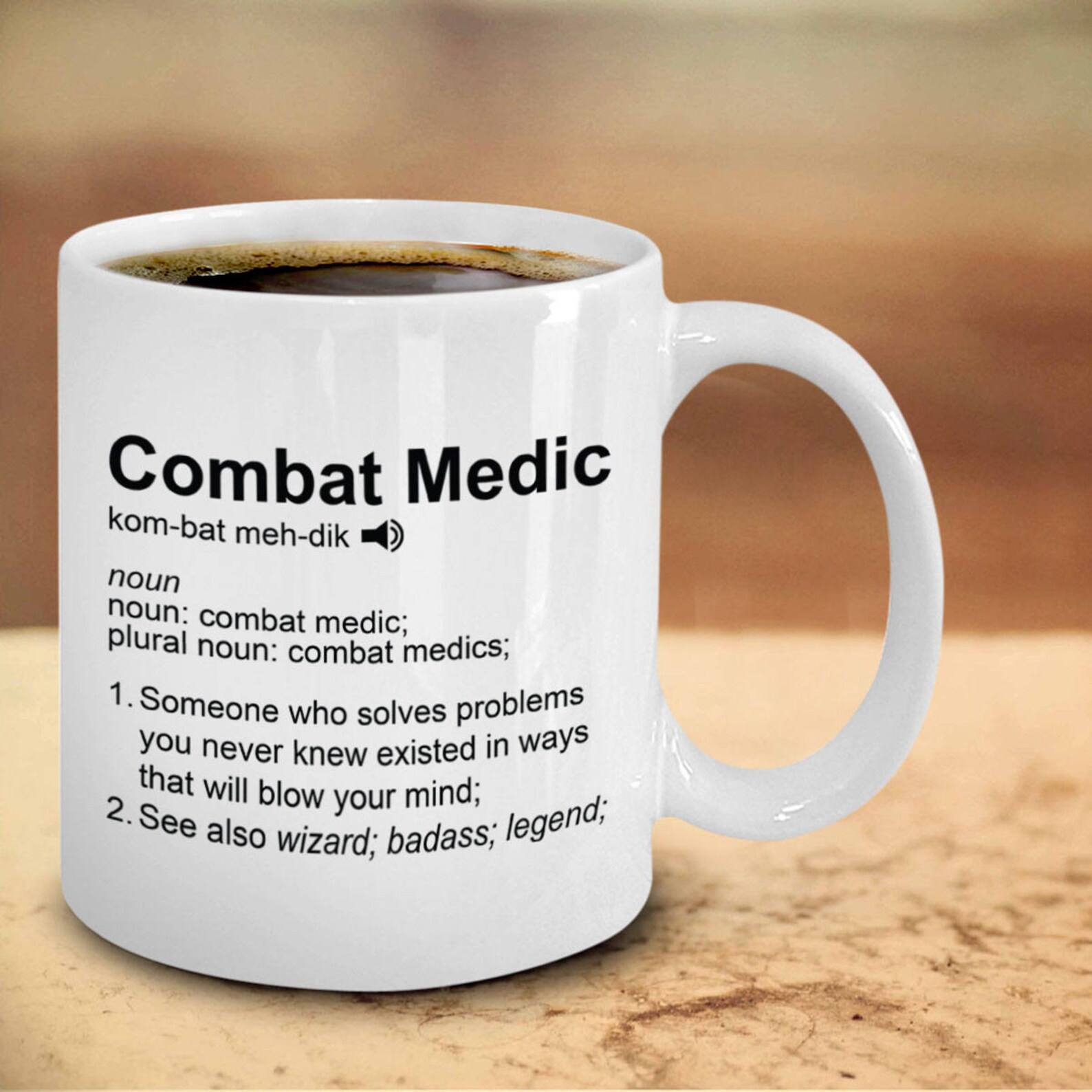 Combat Medic Definition Coffee Mug Funny Military Army Medical Gift - Etsy