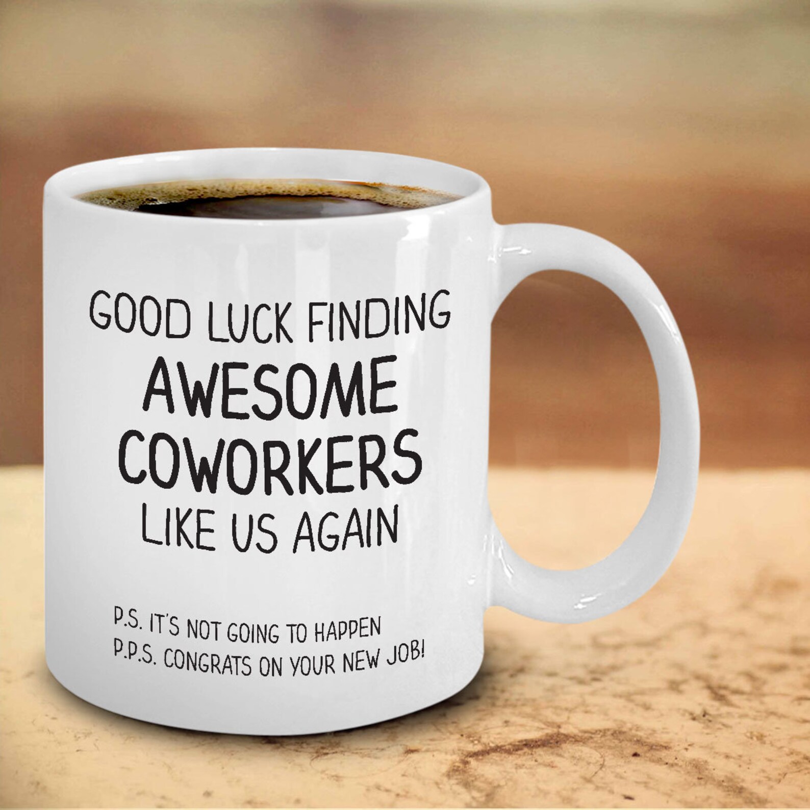Coworker Farewell Mug Good Luck Office Gag Gift for Colleague New Job ...