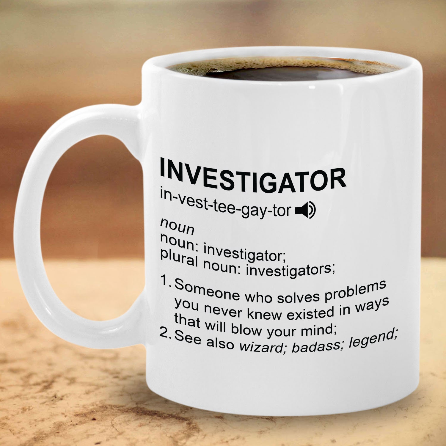 Funny Investigator Mug Best Private Investigator Gift Forensic Criminal ...