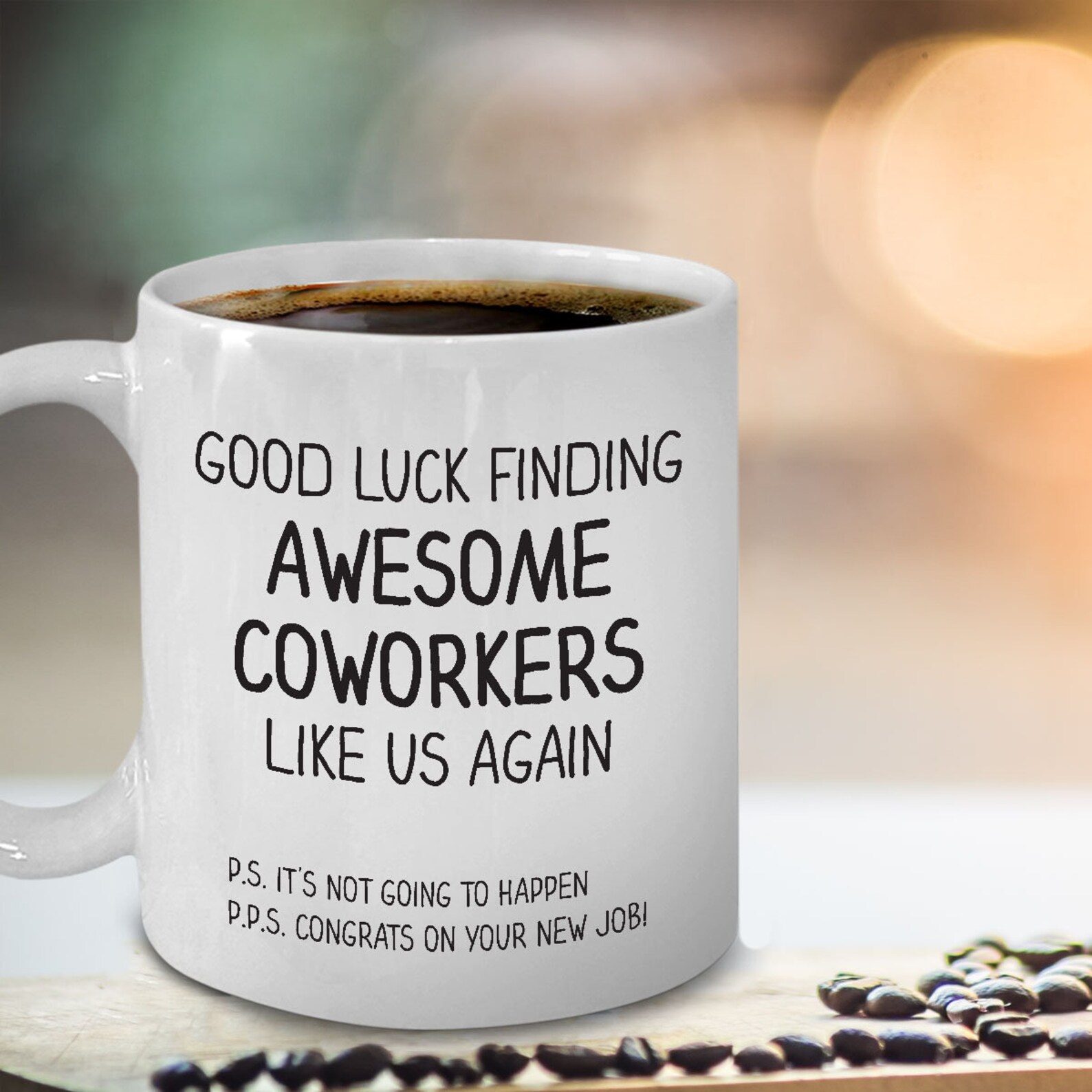 Coworker Farewell Mug Good Luck Office Gag Gift for Colleague New Job ...