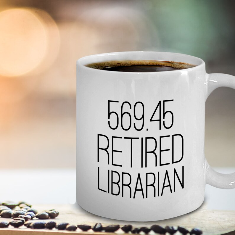 RETIRED LIBRARIAN MUG Funny Retirement Gift for Librarians Farewell ...