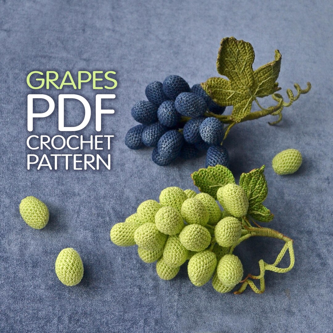GRAPE CROCHET PATTERN - Fruit Crochet Pattern - Etsy