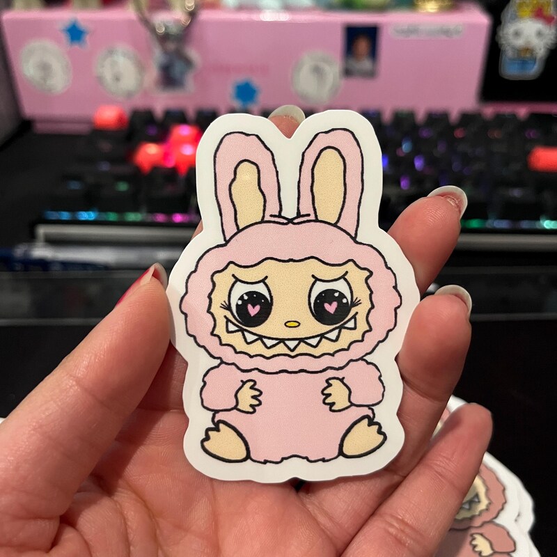 Pink Labubu Heart Eyes - Etsy