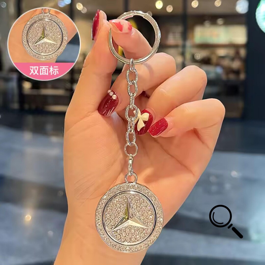 Diamond Metal Car Keychain Key Ring Auto Accessories Mercedes Benz, AMG ...