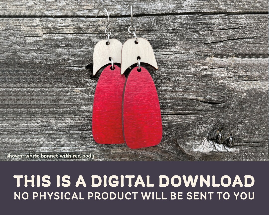 Handmaid Earrings - SVG / PDF Laser Cut File - Instant Download - Etsy