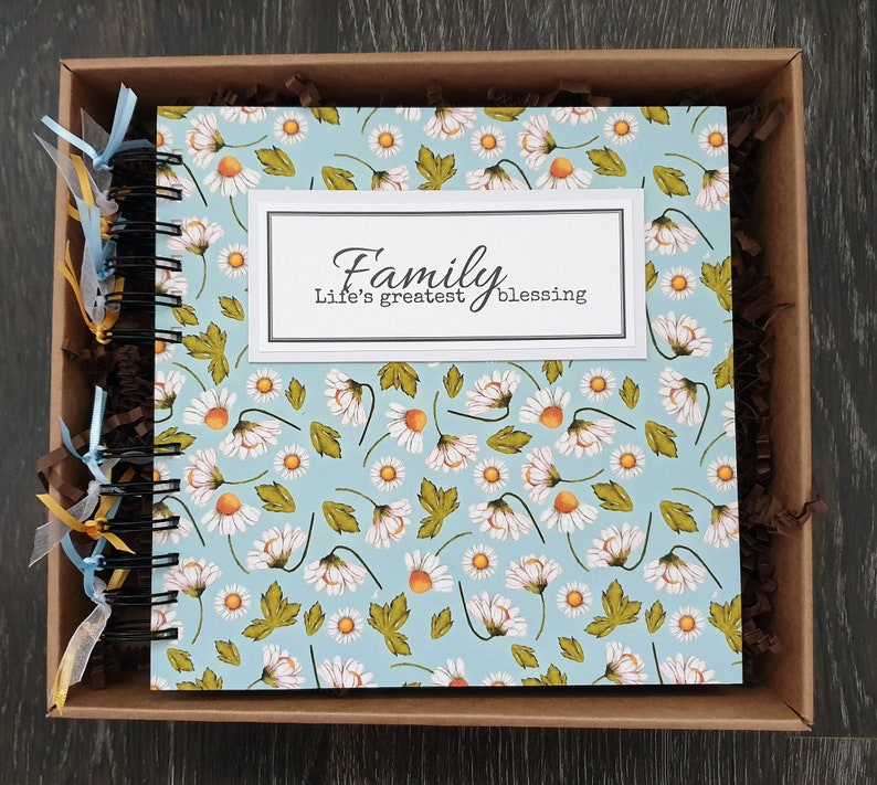 Family memory book gift for mum handmade scrapbook | Etsy