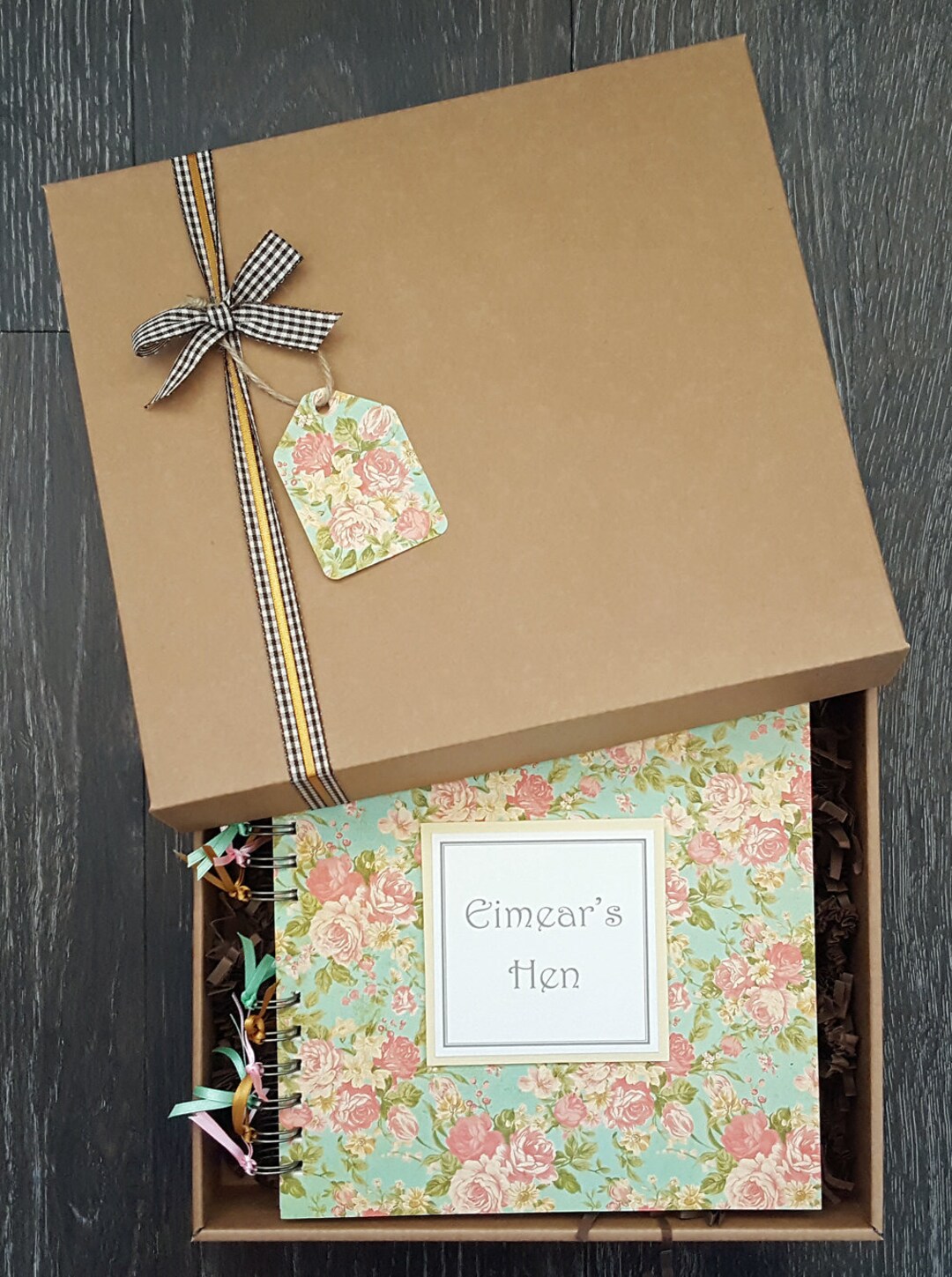 Hen Party Guest Book, Floral Memory Book, 8x 8 Personalised Album With ...