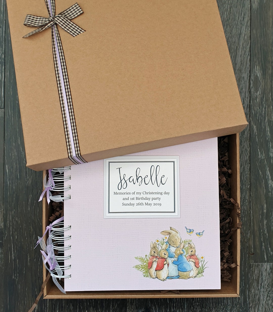 Peter Rabbit Baby Scrapbook, for Christening or First Birthday Memories ...