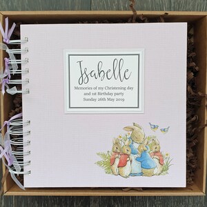 Peter Rabbit Baby Scrapbook, for Christening or First Birthday Memories ...