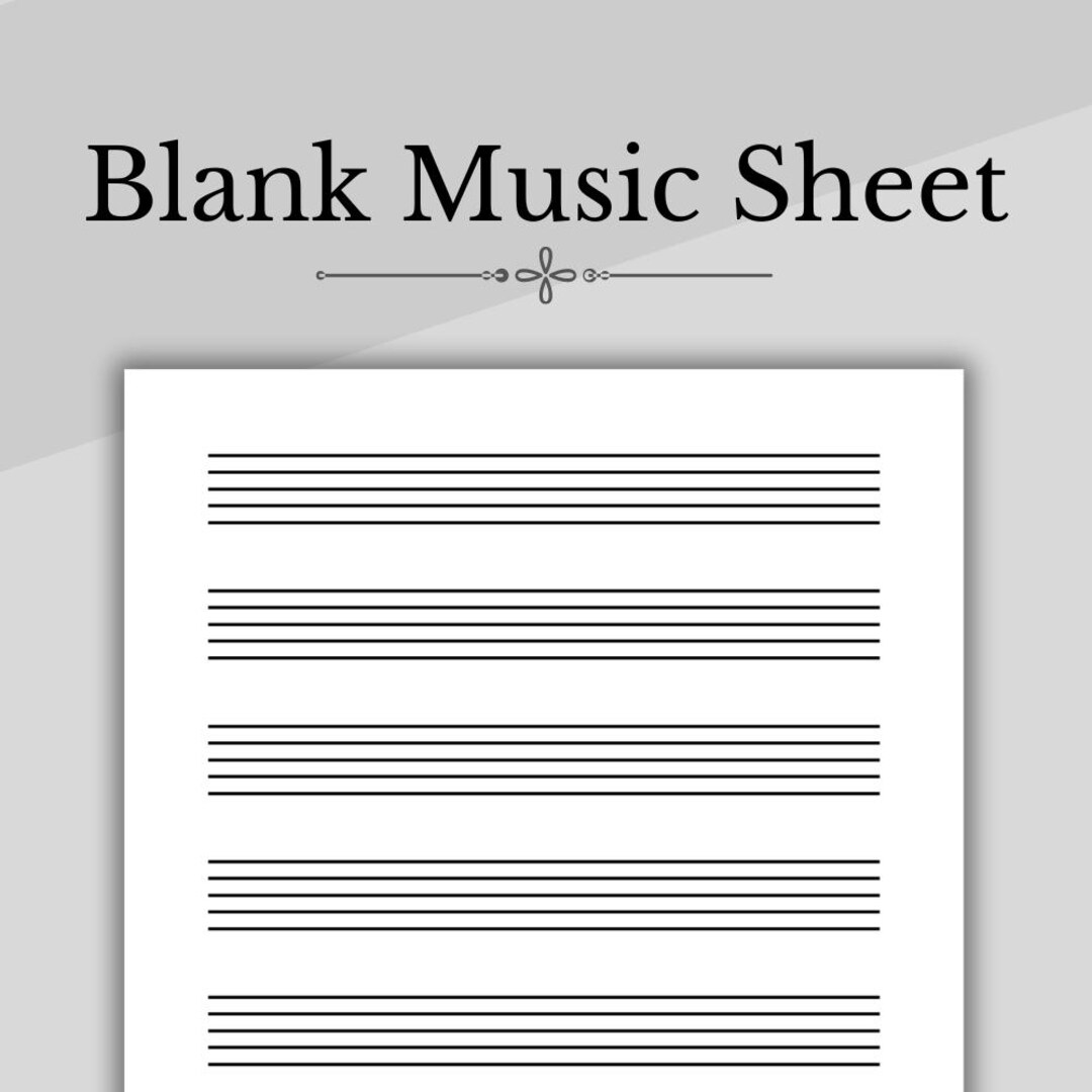 Printable Blank Music Sheet US Letter & A4 Format PDF - Etsy UK