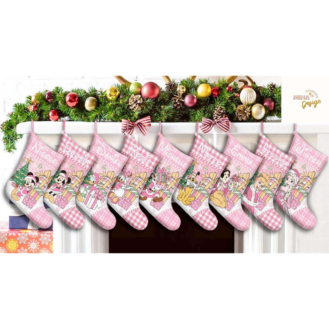 Personalized All Characters Disney Christmas Stockings, Mickey and ...