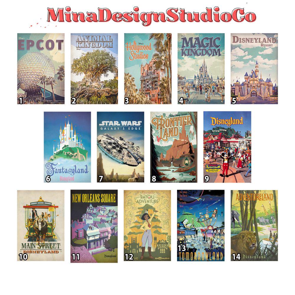 Disney Parks Poster, Walt Disney World Disneyland Poster Wall Art ...