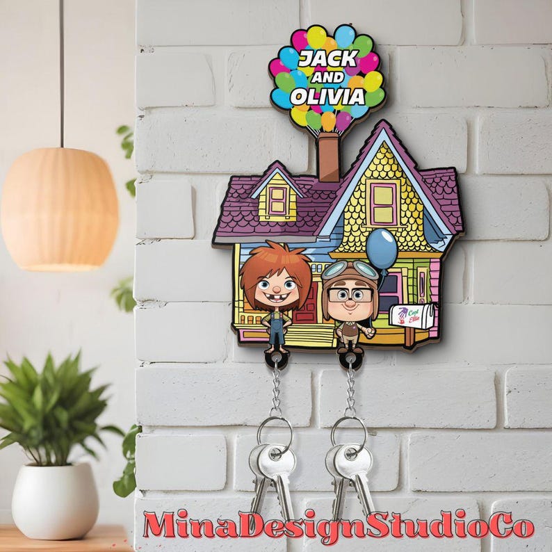 Personalized Disney up Carl Ellie Couple Key Holder, Adventure is Out ...