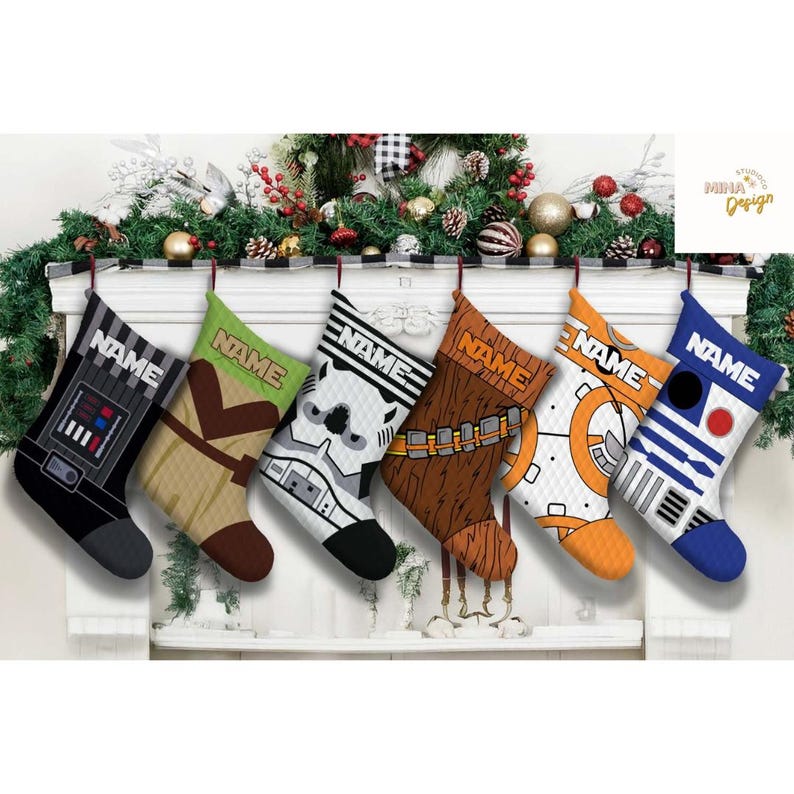 Personalized All Characters Disney Star Wars Christmas Stockings ...