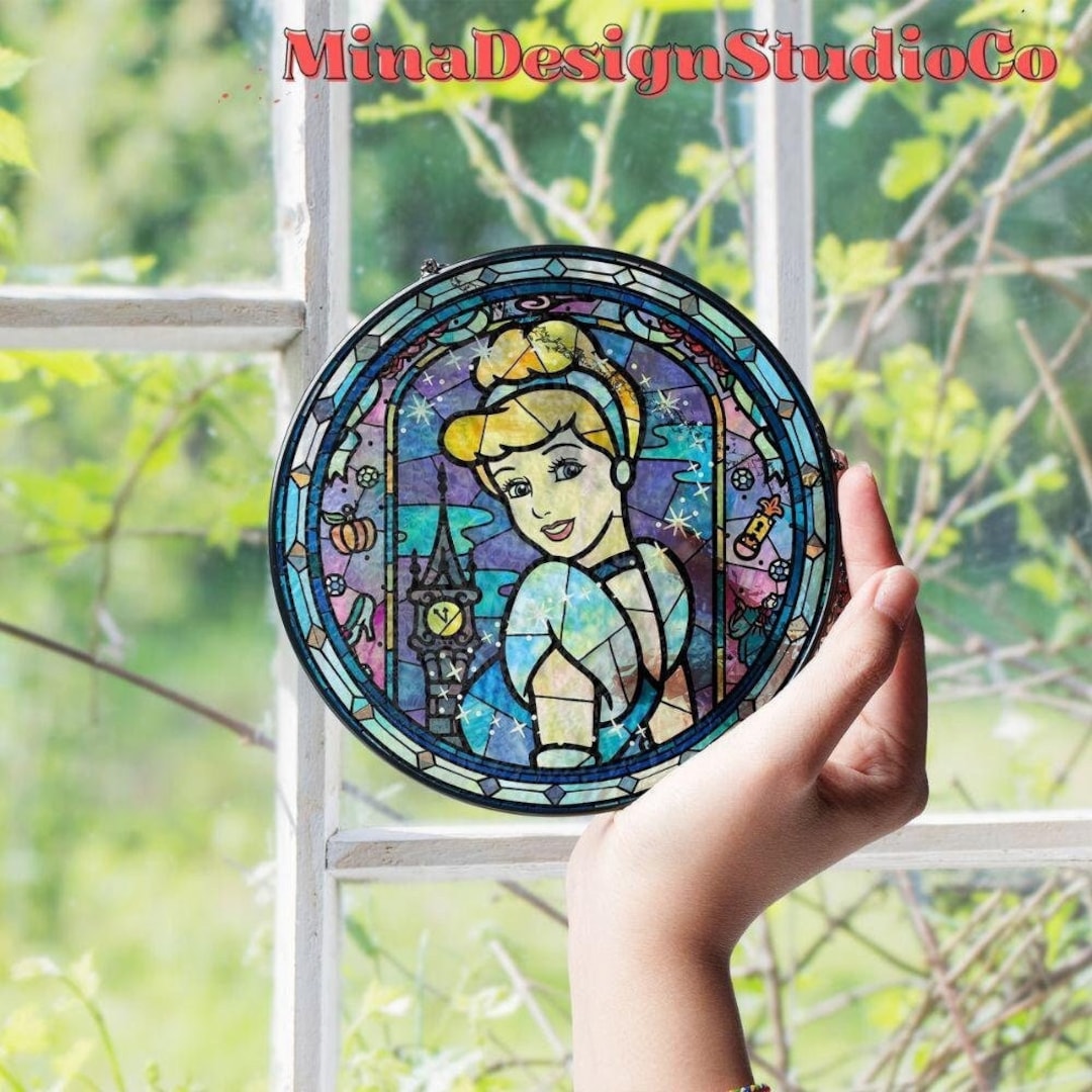 Personalized Disney Princess Suncatcher, Cinderella Belle Princess ...