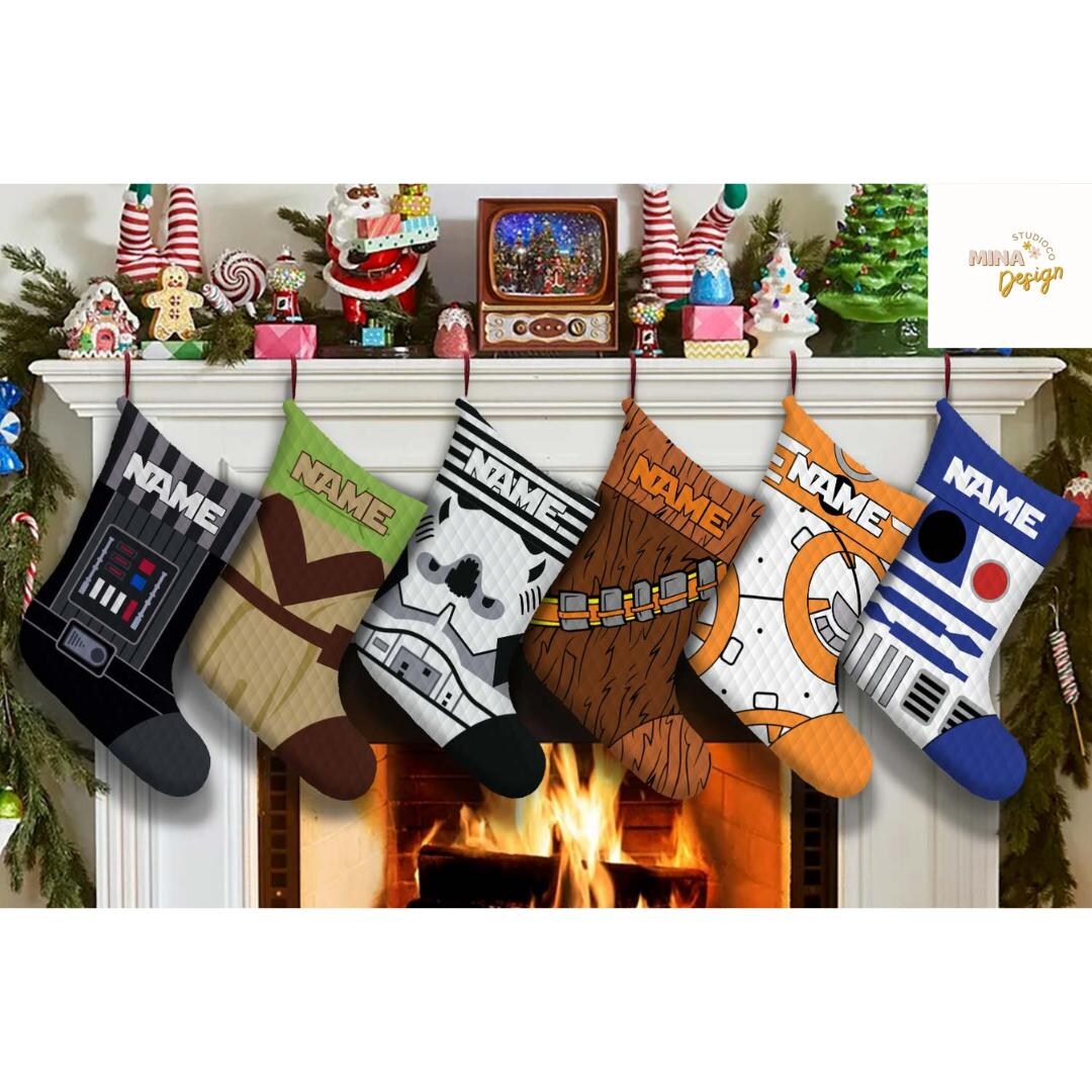 Personalized All Characters Disney Star Wars Christmas Stockings ...