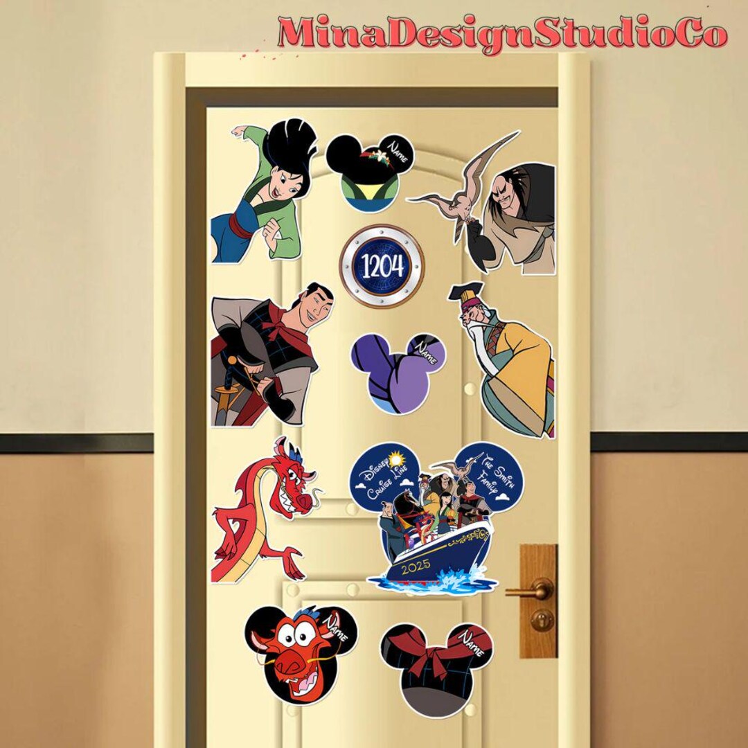 Personalized Mulan Movie Disney Cruise Magnet, Disney Princess Mulan ...