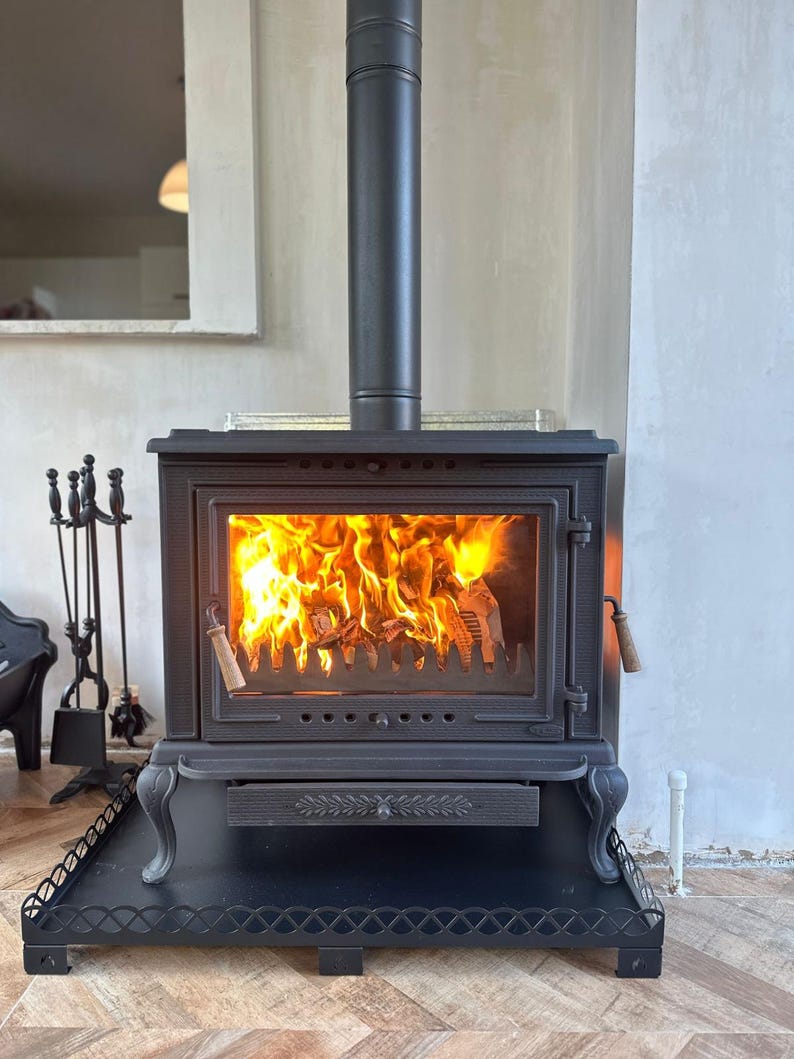 Cast Iron Wood Burning Stove, Rustic Home Heating Stove - Etsy
