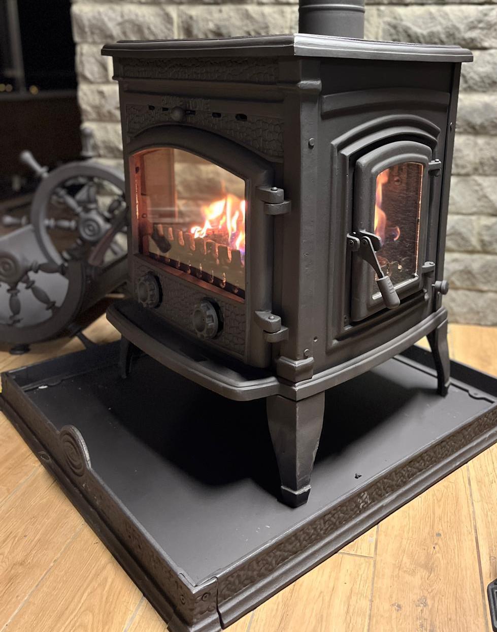 Wood Burning Stove With Glass Door