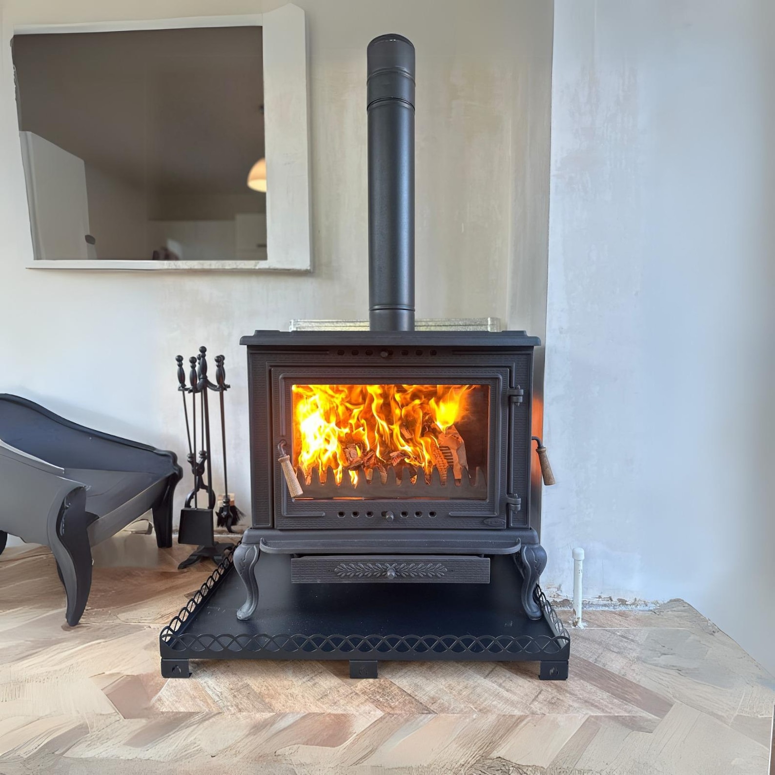Cast Iron Wood Burning Stove, Rustic Home Heating Stove - Etsy