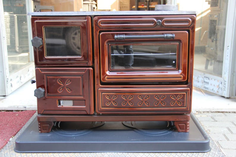 Enamel Coated Cast Iron Wood Stove With Oven - Etsy