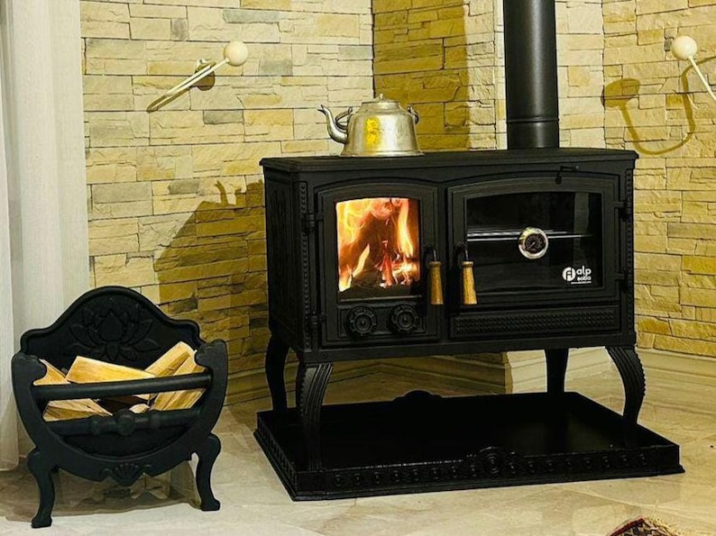 Cast Iron Wood Stove, Wood Burning Stove, Kitchen Stove With Oven ...