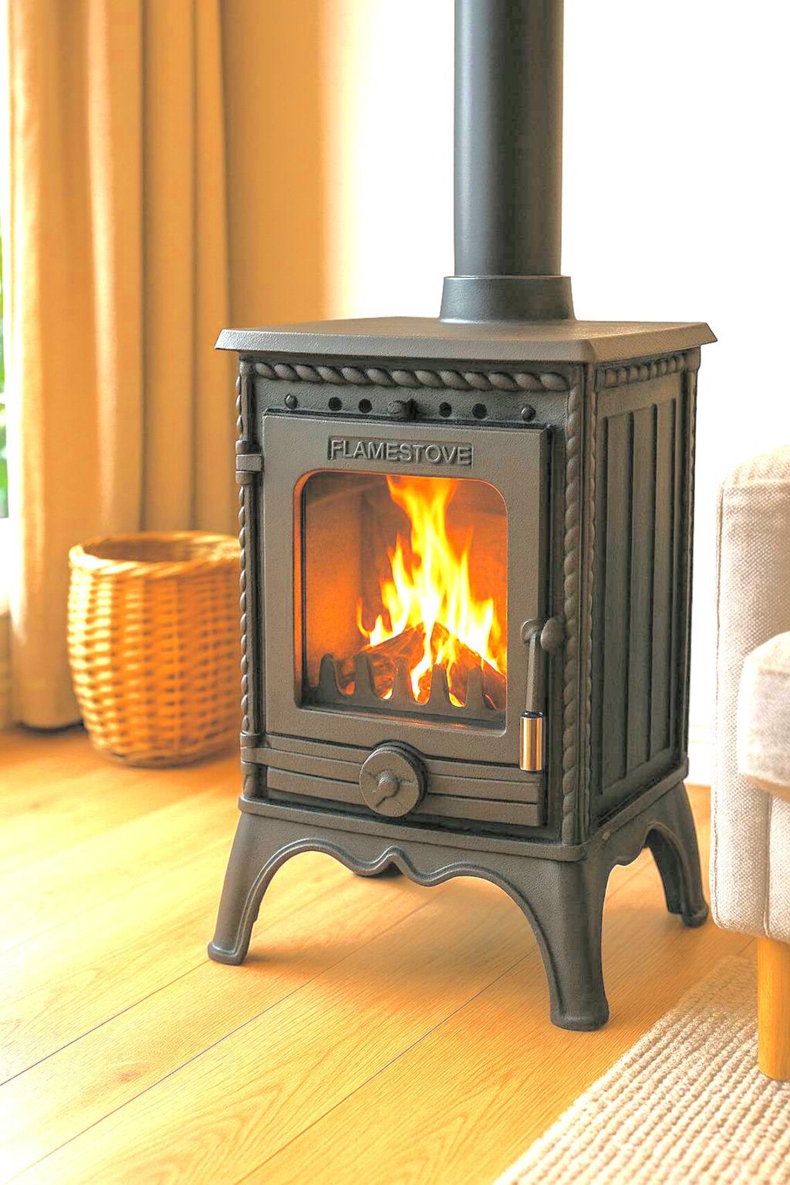 Cast Iron Wood Burning Stove, Indoor Fireplace Stove, Wood Burning ...