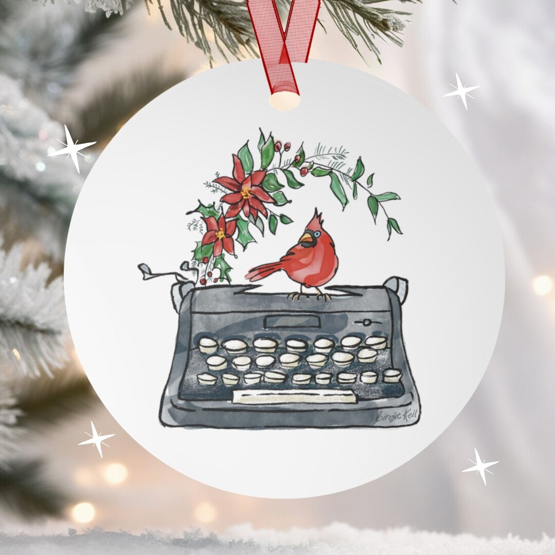 Cardinal Typewriter Ornament: Unique Writer Gift, Christmas Decor - Etsy