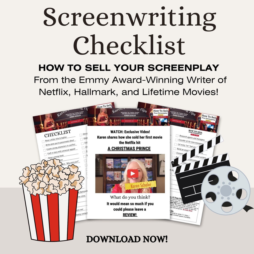 WRITING CHECKLIST Instant Download Screenwriting Writing Tips Writing ...