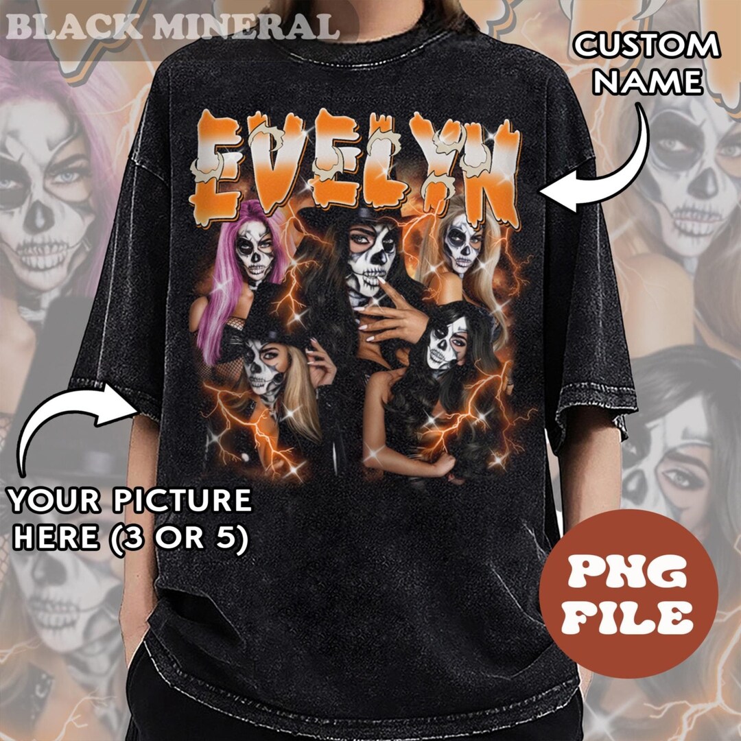 Custom Halloween Bootleg Shirt PNG, Custom Girl Friend Tshirt, Custom ...