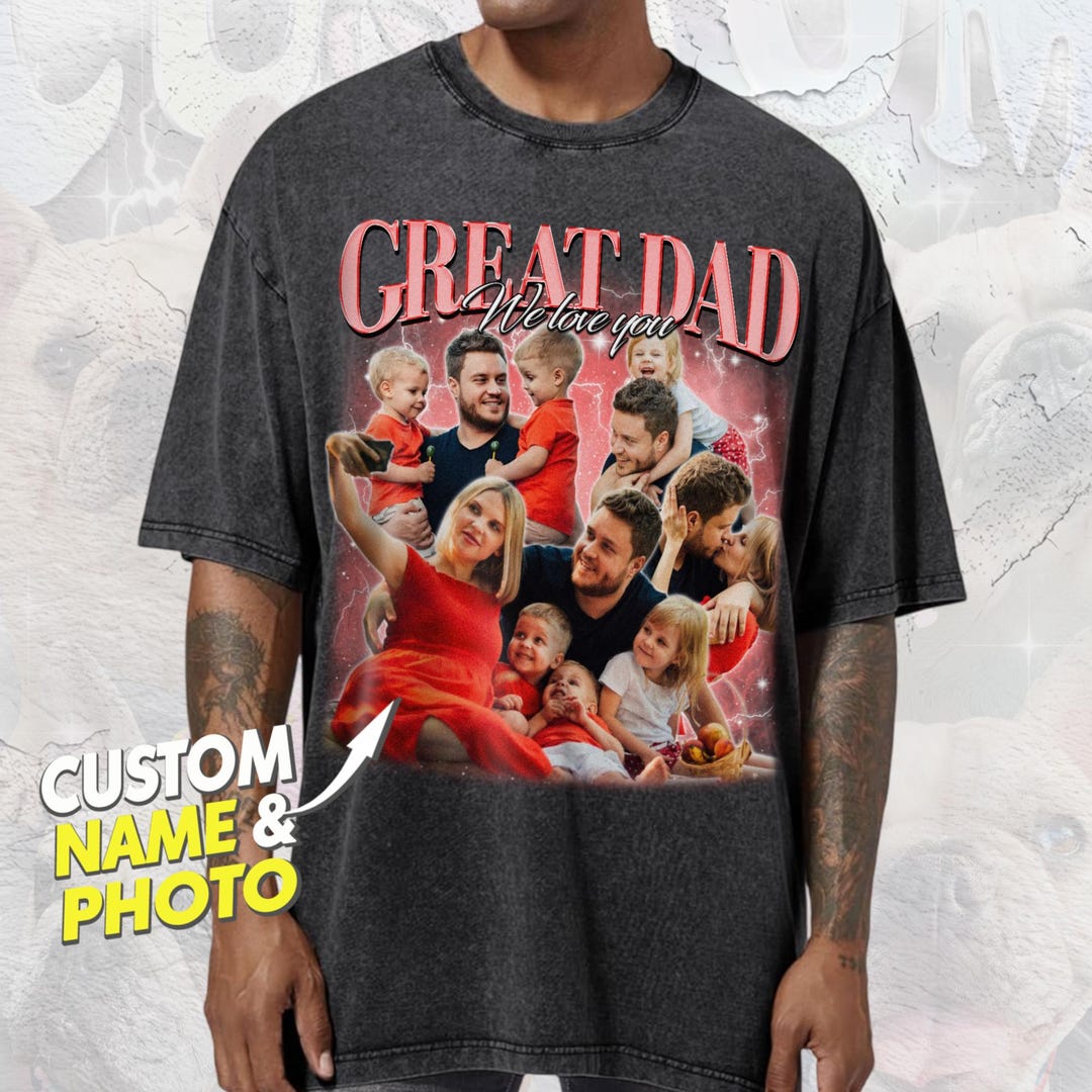 Father's Day Shirt for Dad, Personalized Shirt With Photos Custom ...