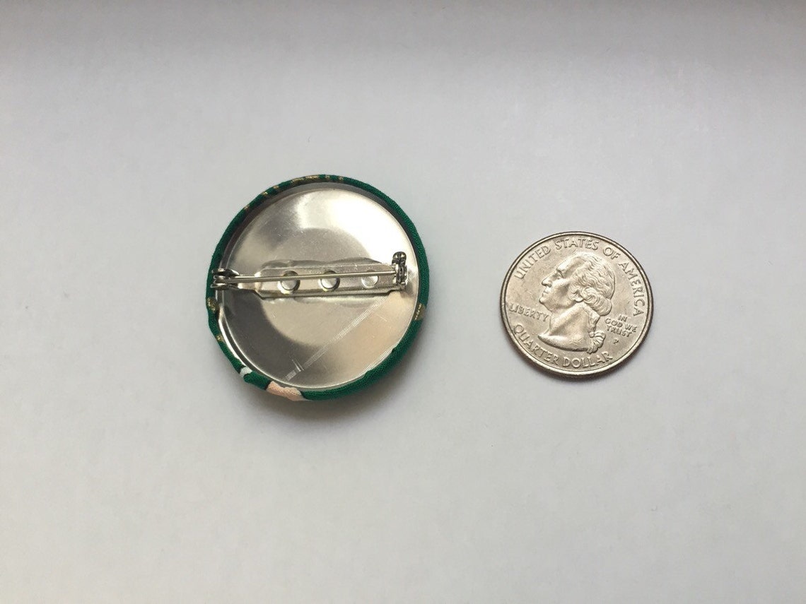Senshi Anime Fabric Pinback Button With Lock Holiday Green single - Etsy