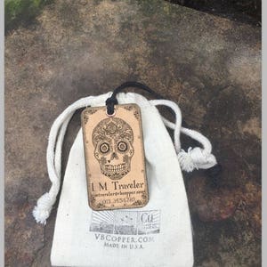 Set of Two 2 Copper or Brass Luggage Tags, Personalized Luggage Tags ...