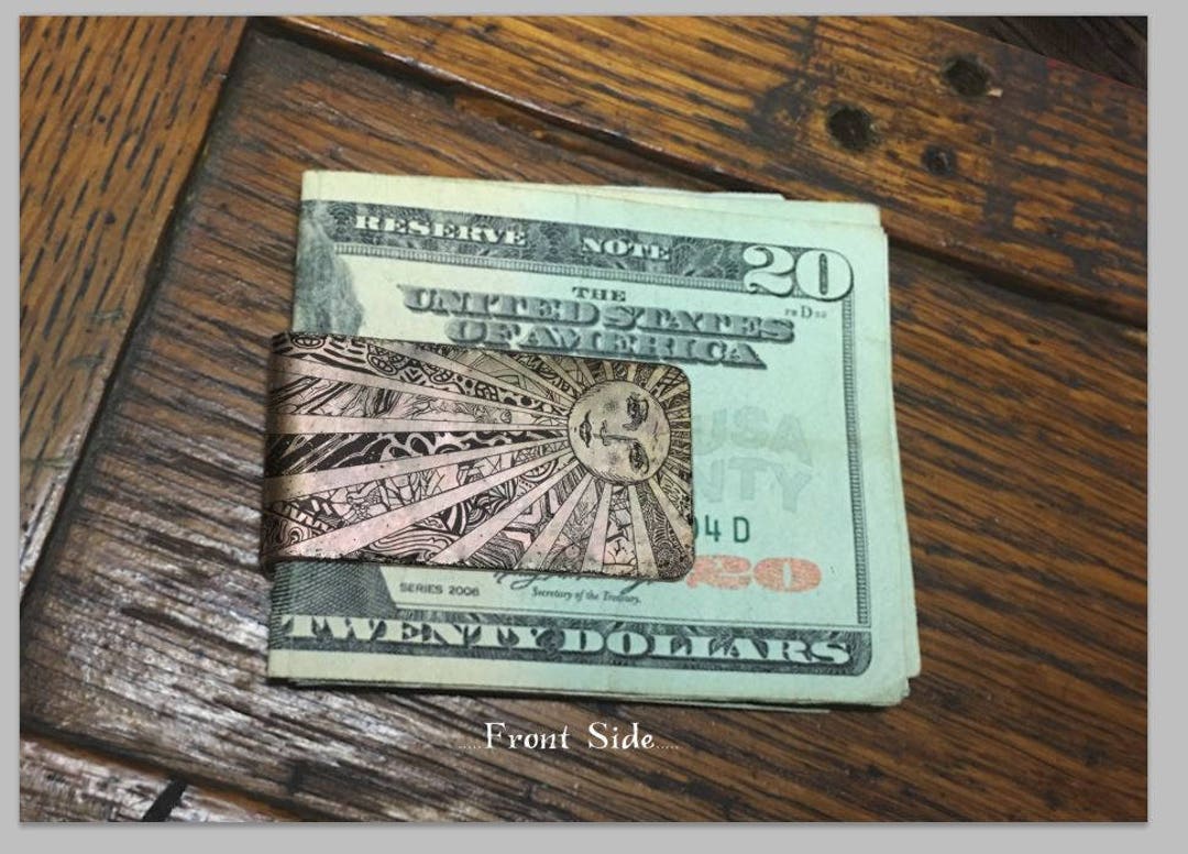 Personalized Monogram Money Clip Money Clip for Women Custom Copper ...