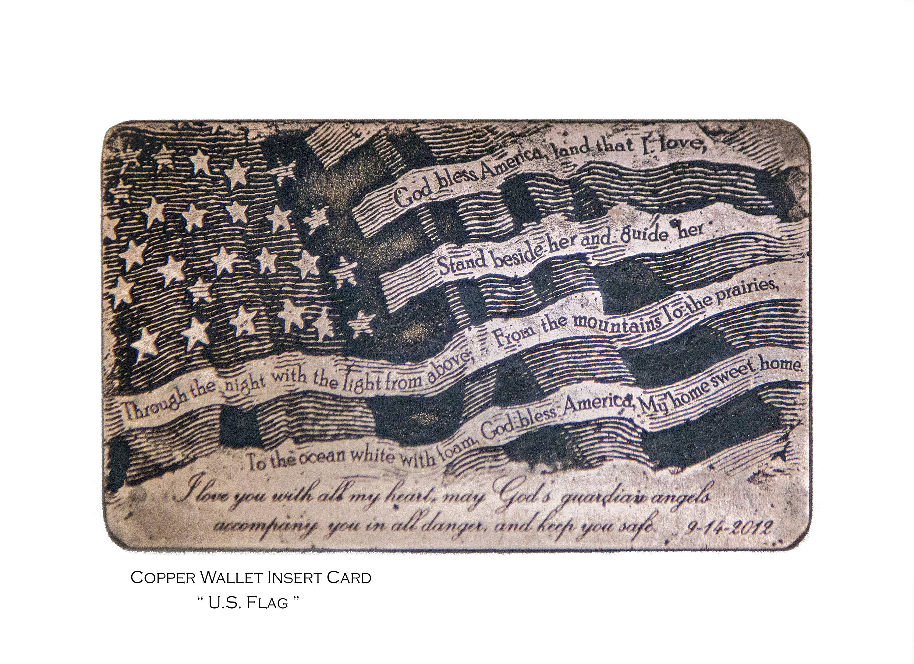 Copper Wallet Card, Metal Wallet Card, Brass Wallet Card, Your Own ...