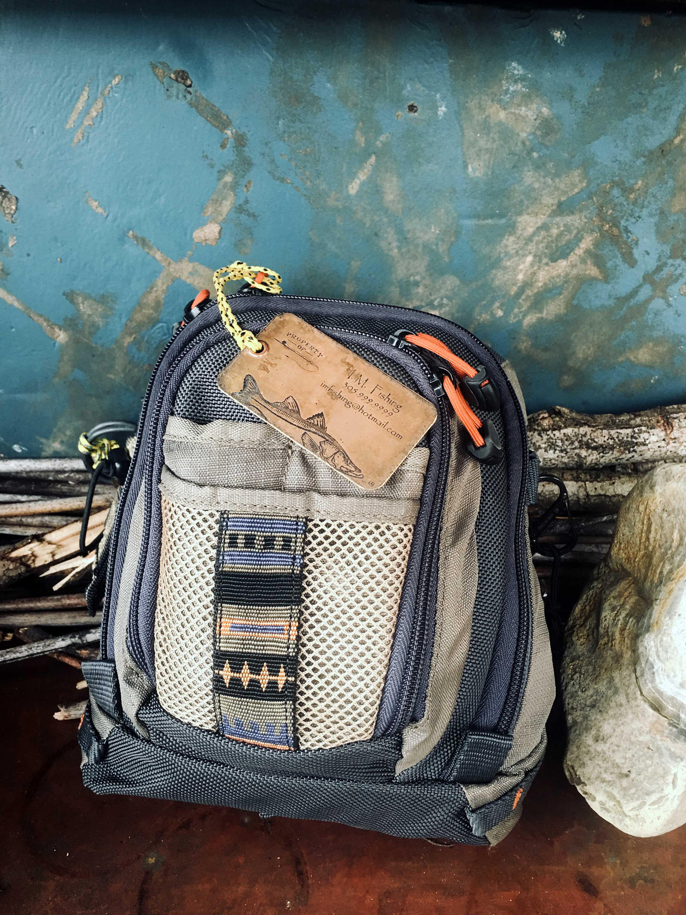 Set of two (2) Copper or Brass Luggage Tags, Fishing Bag Tags ...