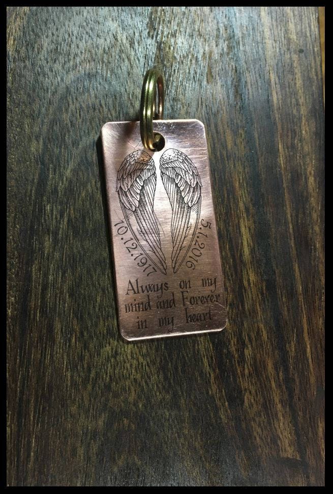 Set of two (2) Custom Art Tags, Memorial Gift, Dog Tags, Personalized ...