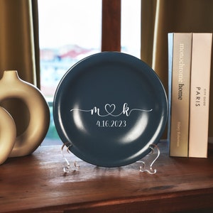 Personalized Ceramic Wedding Platter, Custom Monogrammed Decorative ...