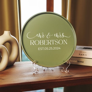Personalized Ceramic Wedding Platter, Custom Monogrammed Decorative ...